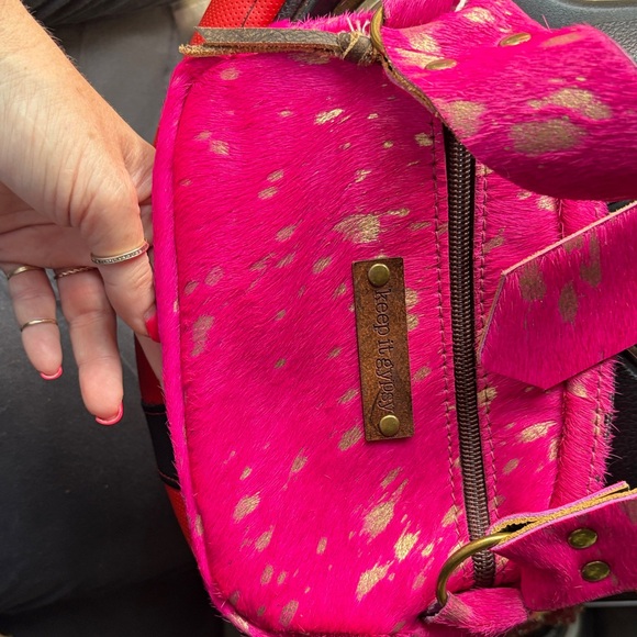 Keep It Gypsy | Bags | Keep It Gypsy Pink And Gold Crossbody Bag | Poshmark